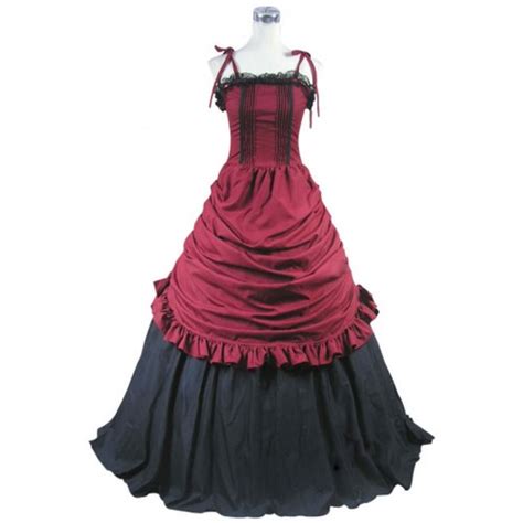 Southern Belle Civil War Ball Gown Prom Red Dress