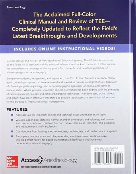 clinical manual and review of transesophageal echocardiography 3 e 3rd