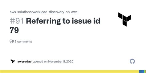 referring to issue id 79 · issue 91 · aws solutions workload discovery