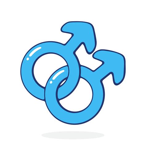 Gay Gender Symbol Man Orientation Part Of Lgbt Community Vector