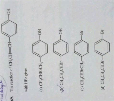 1 69 The Reaction Of CH CH CH 19 The Reaction Of CH CH CH OH OH With HBr Gives A CH CHBCH