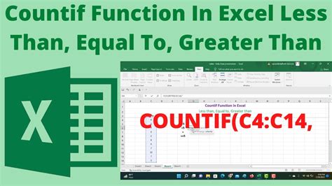 Countif Function In Excel Less Than Equal To Greater Than