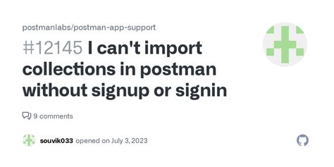 I Cant Import Collections In Postman Without Signup Or Signin · Issue