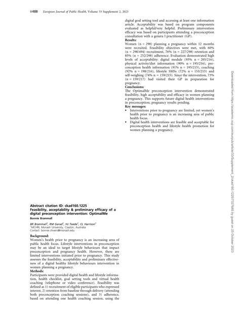 Pdf Feasibility Acceptability And Preliminary Efficacy Of A Digital