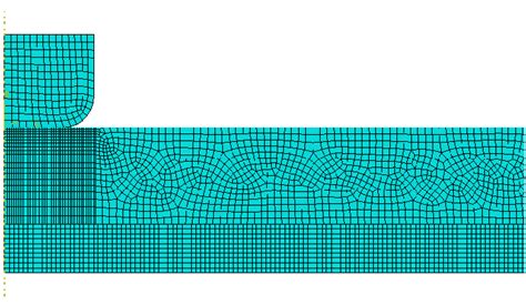 Axisymmetric Finite Element Mesh Of Gel And Indenter Used For Validation Download Scientific