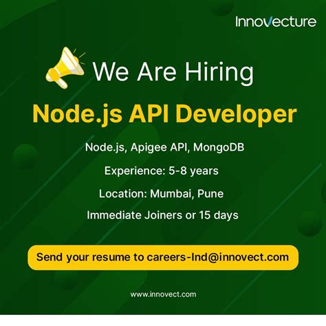 hiring nodejsdeveloper wearehiring apidevelopment careergrowth
