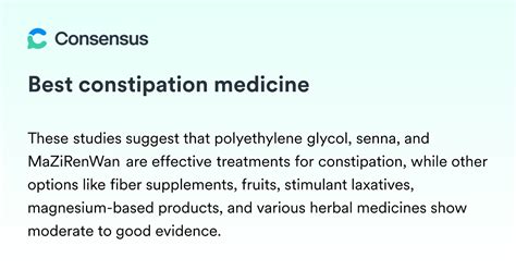 Best Constipation Medicine Consensus Academic Search Engine