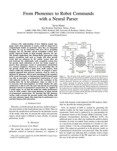 Pdf From Phonemes To Robot Commands With A Neural Parser