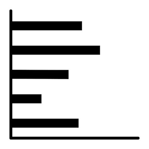 Premium Vector Horizontal Bars Showing Progress Glyph Solid Black
