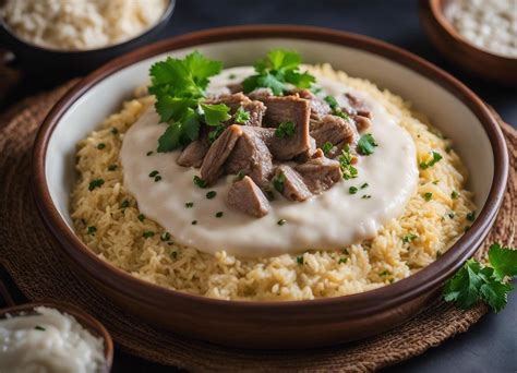 Ai Generated Mansaf Traditional Jordanian Dish Of Rice Lamb And