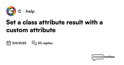 Set A Class Attribute Result With A Custom Attribute C