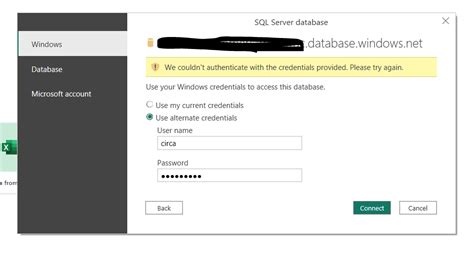Azure SQL Server Database Failed To Connect From Power BI Dashboard Stack Overflow