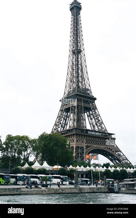 Eiffle Tower In The Summer In A Beautiful Daylight From Seine River