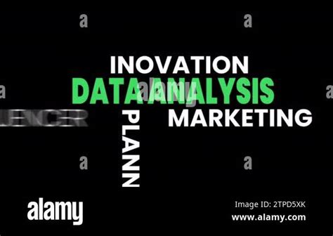 Data Analysis Animated Word Cloud 4k Motion Animation Typography Animation Collage Stock Video