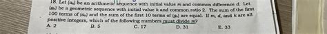 Solved Let An ﻿be An Arithmetic Sequence With Initial