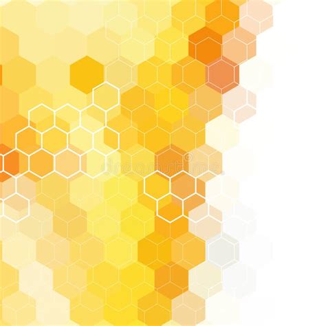 Abstract Trendy Orange Hexagonal Pattern Modern Polygonal Background