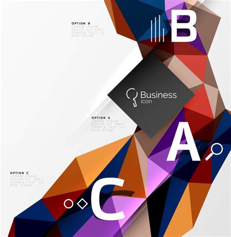 Premium Vector 3d Polygonal Object Triangles Abstract Background Vector Template Background