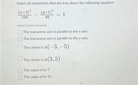 Solved Select All Statements That Are True About The