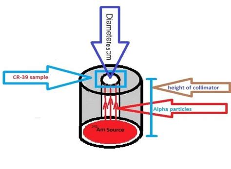 Sketch Of Irradiation Of Cr 39 By α Particles 241 Am Using Collimator Download Scientific