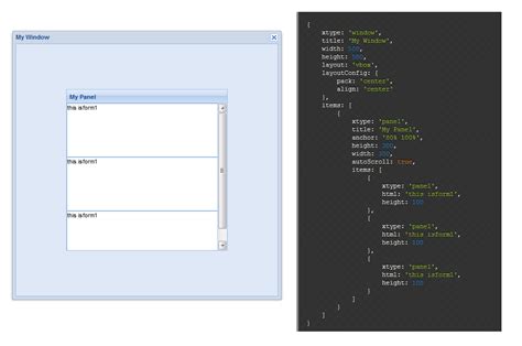 Extjs Autoscroll Does Not Work With Vbox Layout Stack Overflow