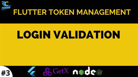 3 Login Validation Flutter Token Management Youtube
