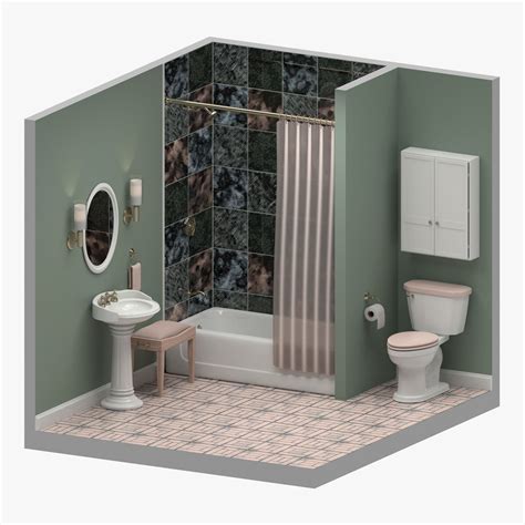 Bathroom 3d Model Blender