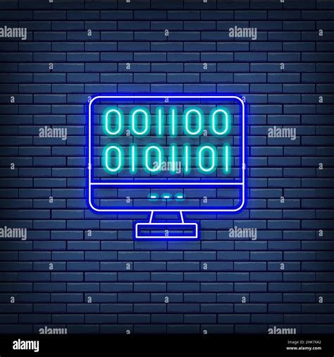 Web Development Coding Neon Sign Isolated On A Brick Wall Background Stock Vector Image Art