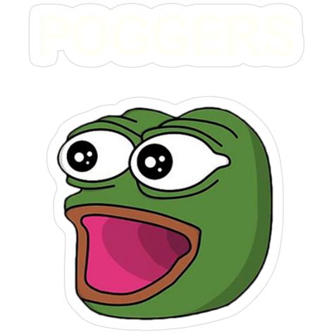 Poggers Emote Sticker Vinyl Decal Stickers Hydroflask Stickers