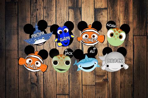 Custom Cruise Dory Nemo Squirt Finding Nemo Inspired Mickey Magnet Etsy