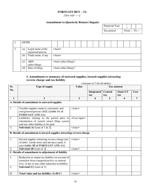 Fillable Online Easy Guide To Gst Sugam Return Ret 3 Form With Filing Fax Email Print