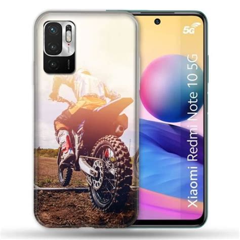 Coque Pour Xiaomi Redmi Note G Moto Cross Soleil Taille Unique Cdiscount T L Phonie