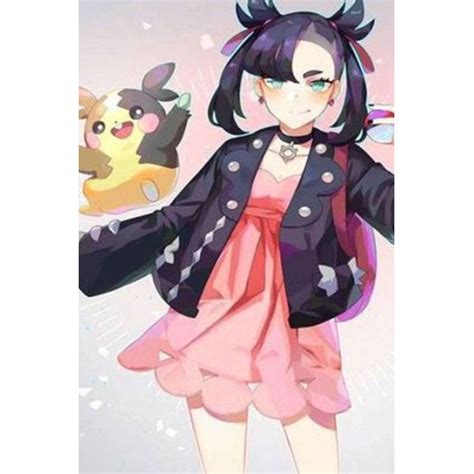 Marnie Pokemon Sword And Shield Cosplay Black Leather Jacket