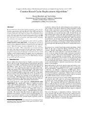 Counter Based Cache Replacement Algorithms Pdf To Appear In The Proceedings Of The