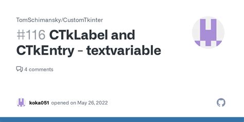 Ctklabel And Ctkentry Textvariable · Issue 116 · Tomschimansky