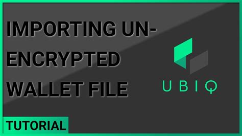 Import Un Encrypted Private Key Gubiq Windows Youtube