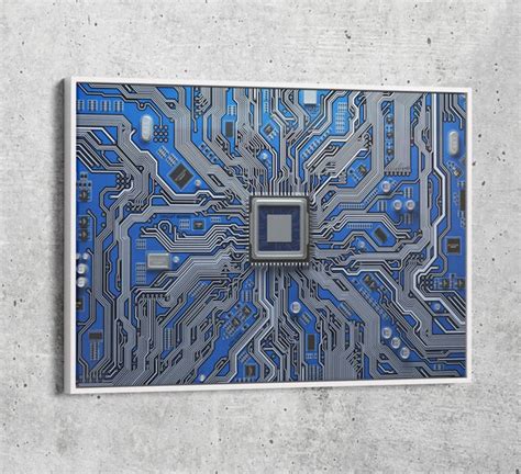 Cpu Wall Art Computer Motherboard Cpu Circuit Board System Chip With Core Processor 611339600x