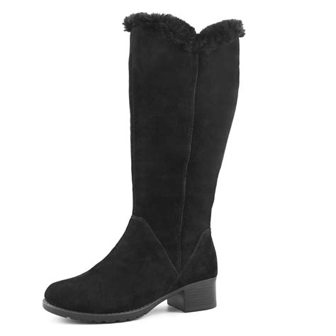 Comfy Moda Womens Waterproof Winter Snow Boots Suede Leather Manhattan