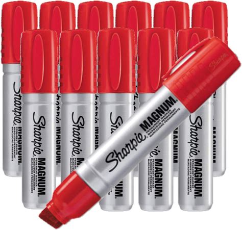 Sharpie Permanent Markers Chisel Tip Red 12 Count Everything Else
