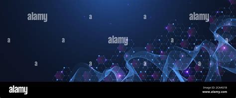 Abstract Digital Network Connection Structure On Blue Background Artificial Intelligence And