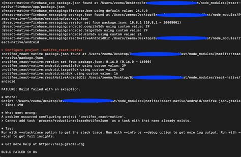 build android failed after adding nfig json to the root