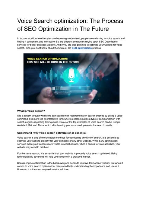 PPT - Voice Search optimization_ The Process of SEO Optimization in The ...