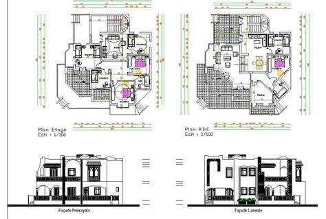 Plan And Elevation Of Housing Structure 2d View Cad Block Layout File Porn Sex Picture