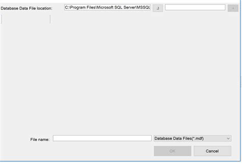 Sql Server Attatch Database Cannot Browse To Database Database