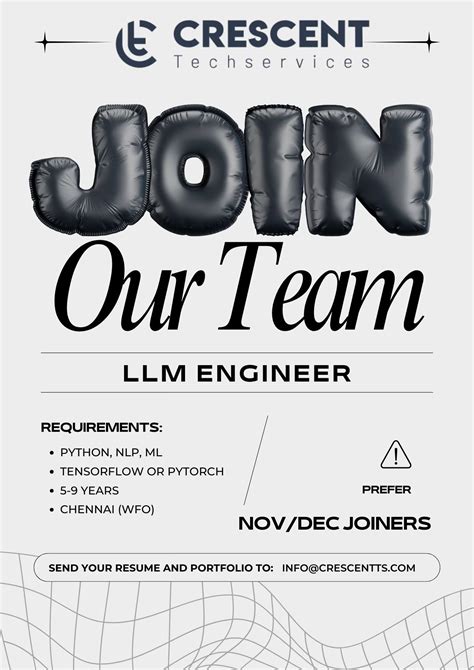 Crescent We Are Seeking An Llmengineer 59 Years With Experience