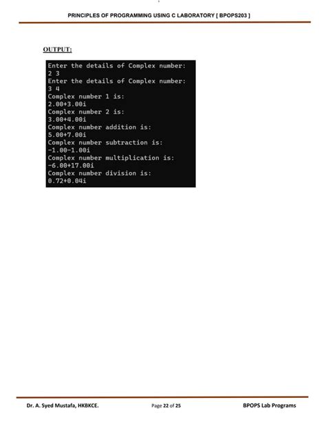 Bpops203 Principles Of Programming Using C Lab Manualpdf Programming Languages Computing