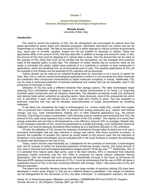 Pdf Carbon Dioxide Utilization Chemical Biological And Technological Applications Researchgate