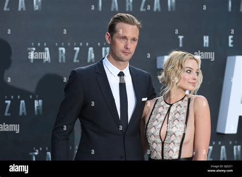 London July 05 2016 Margot Robbie And Alexander Skarsgard Attend