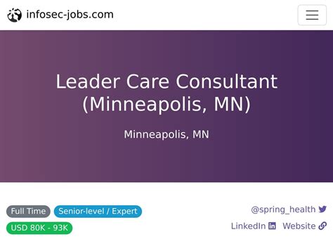 Hiring Leader Care Consultant Minneapolis Mn In Minneapolis Mn Rinfosecjobs