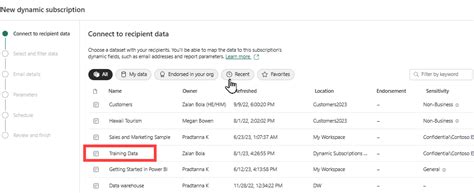 为分页报表创建动态订阅 Power Bi Microsoft Learn