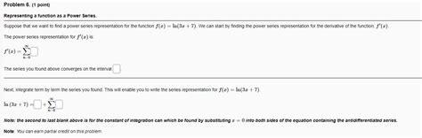 solved problem 6 1 point representing a function as a